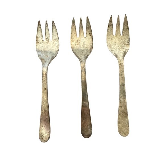 Dining | Italian Olive Fork Silverplate Cocktail Set Of 3 Pickle Fork ...